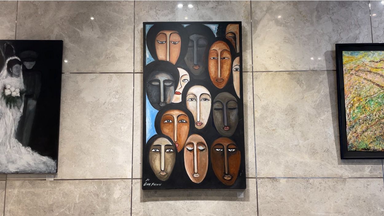 Artwork created in Skid Row on display at The Grove - Caruso